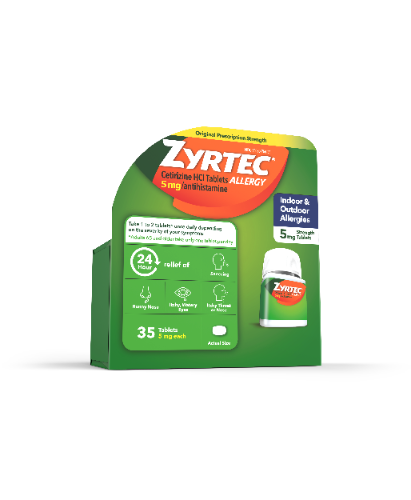 ZYRTEC ALLERGY 5MG TABLET 35 | Home Tester Club
