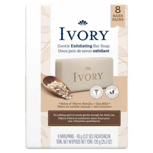 Ivory Gentle Exfoliating Bar Soap Warm Vanilla and Oat Milk | Home ...
