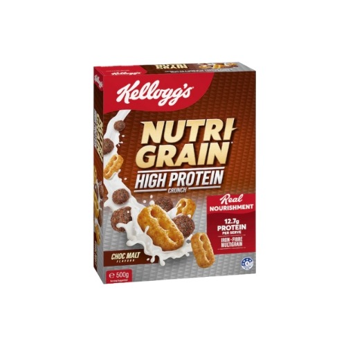 Kellogg's Nutri Grain High Protein Crunch Choc Malt Cereal 500g | Home ...