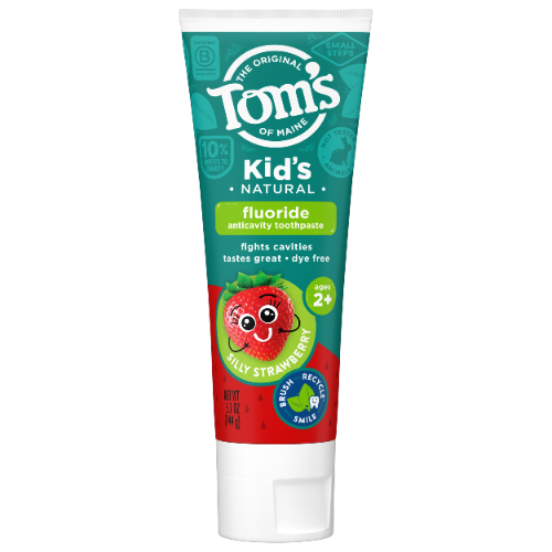Tom’s of Maine Natural Kids Fluoride Silly Strawberry Toothpaste | Home ...