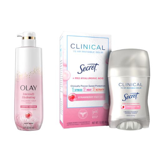 Olay Intensely Hydrating Body Wash & Secret Clinical Antiperspirant ...