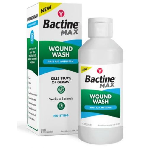 Bactine MAX Wound Wash First Aid Antiseptic 8fl oz Liquid | Home Tester ...